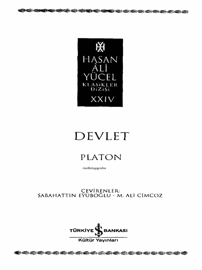 Devlet -- Platon -- 27, 2014 -- Türkiye İş Bankası Kültür Yayınları Anna’s Archive | PDF