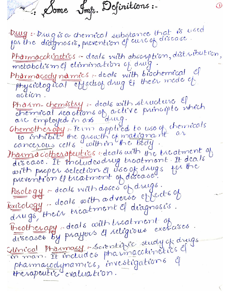 Important Definitions | PDF