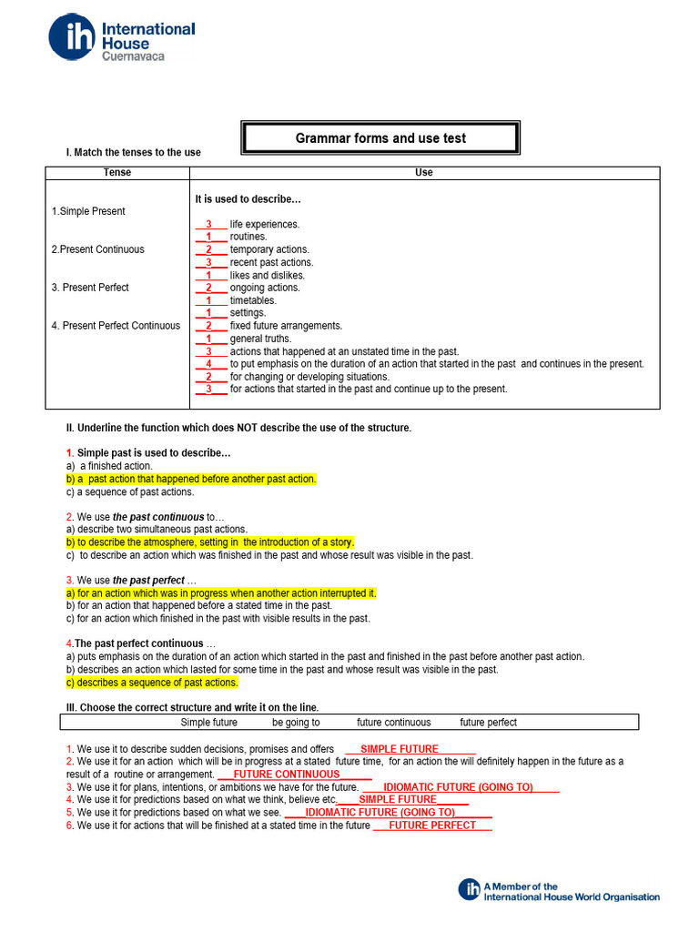 TKT Materials Modulo 1 Answers Online Course | PDF | Adverb | Verb