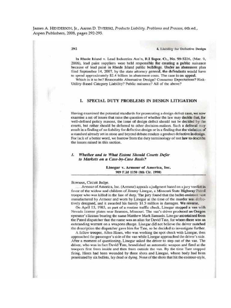 Linegar V Armour | PDF