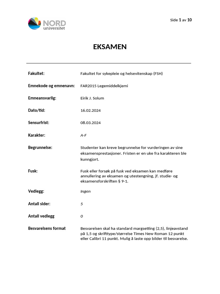 Eksamen 5 | PDF