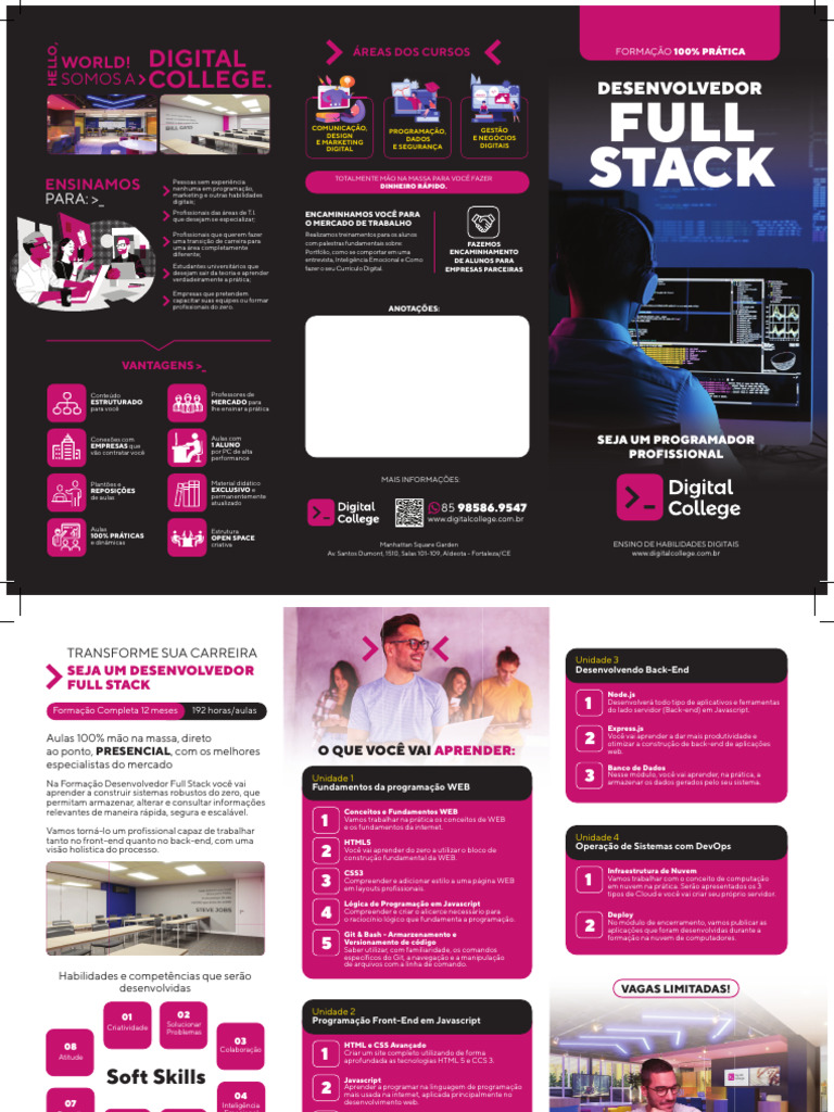 DC FOLDER FORMAÇÃO FULL STACK - A4 duas dobras.indd | PDF | Rede ...