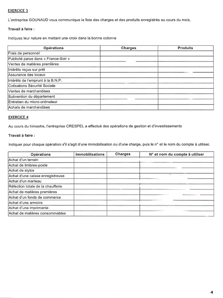 TD #3 - Exo Plan Comptable | PDF