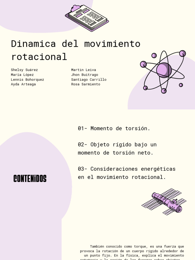 Movimiento Rotacional y Momento de Torsión | PDF | Esfuerzo de torsión ...