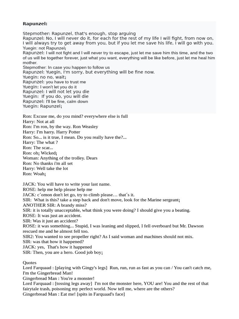 Scripts for Puppets | PDF