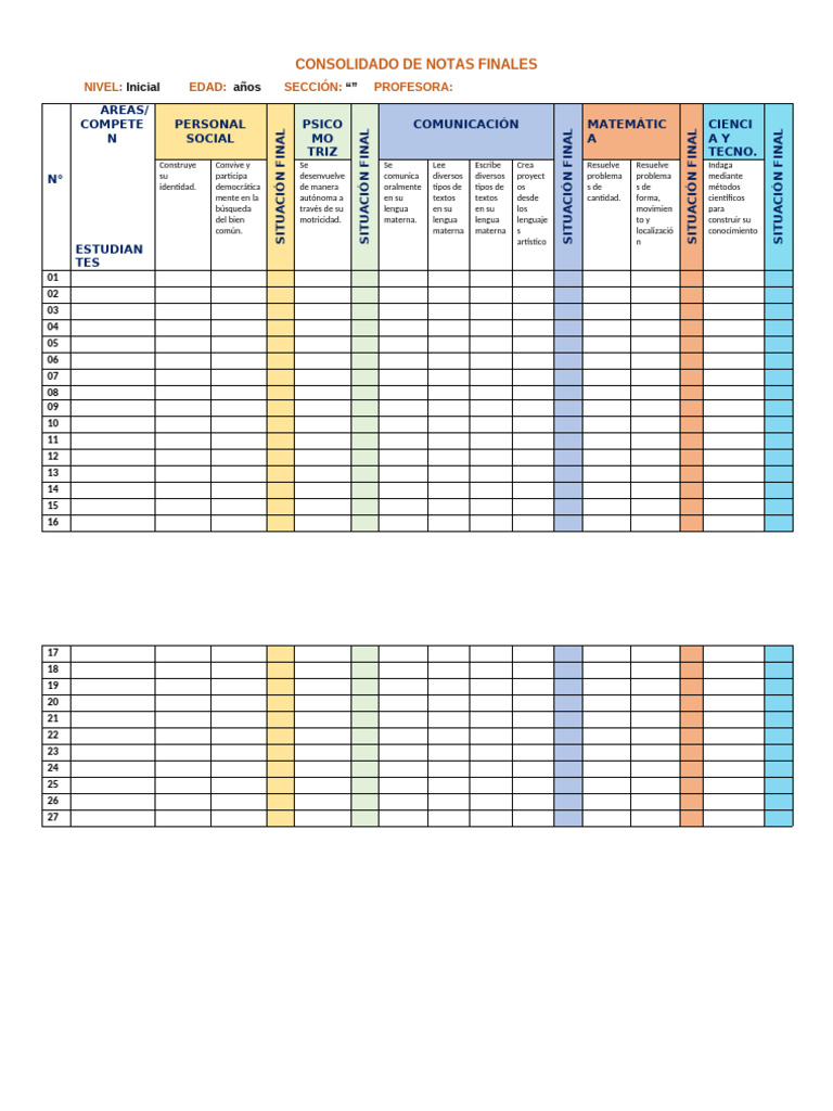 CONSOLIDADO DE NOTAS FINALES 2023 (1) | PDF