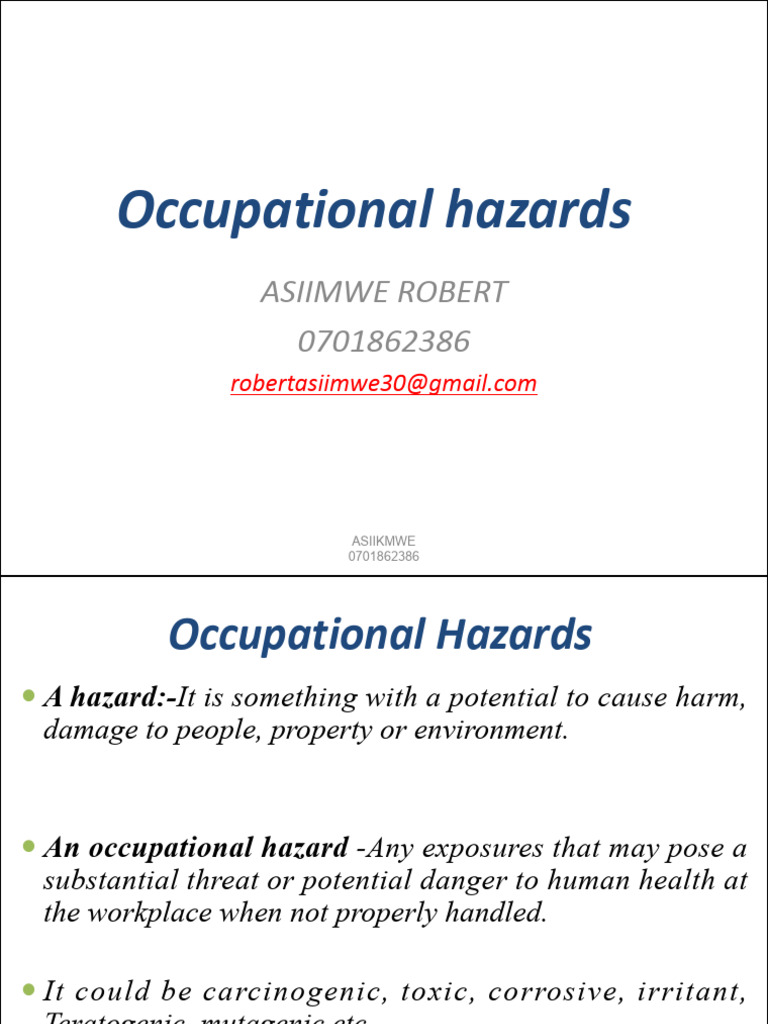 Occupational_hazards | PDF | Hazards | Occupational Safety And Health