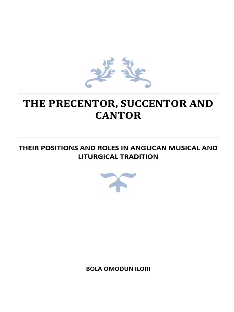 Precentor, Succentor and Cantor | PDF
