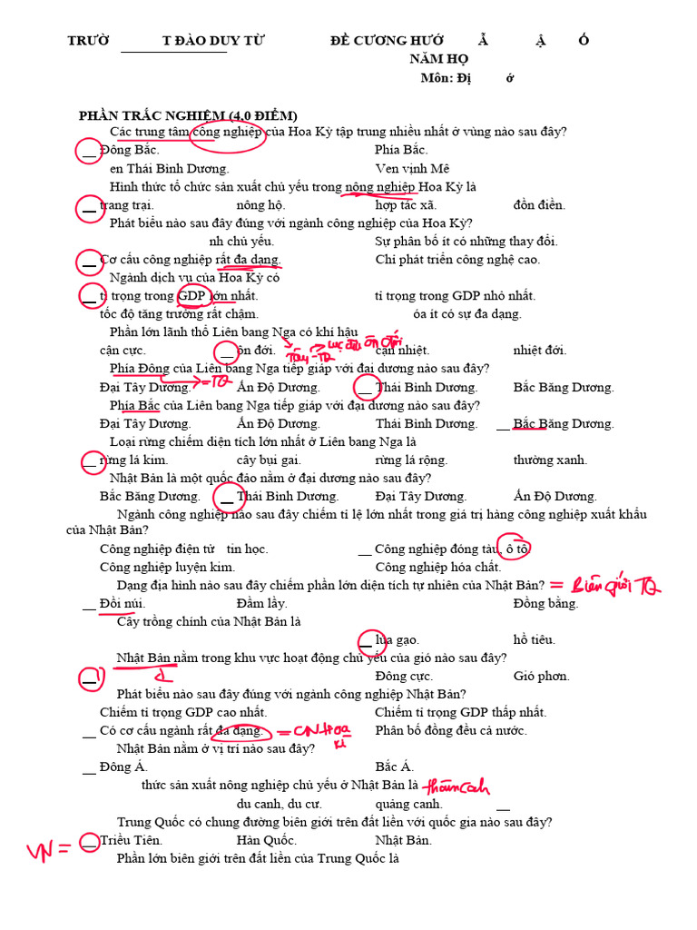 ĐỀ CƯƠNG ÔN TẬP CUỐI HK2 NĂM HỌC 2023-2024 | PDF