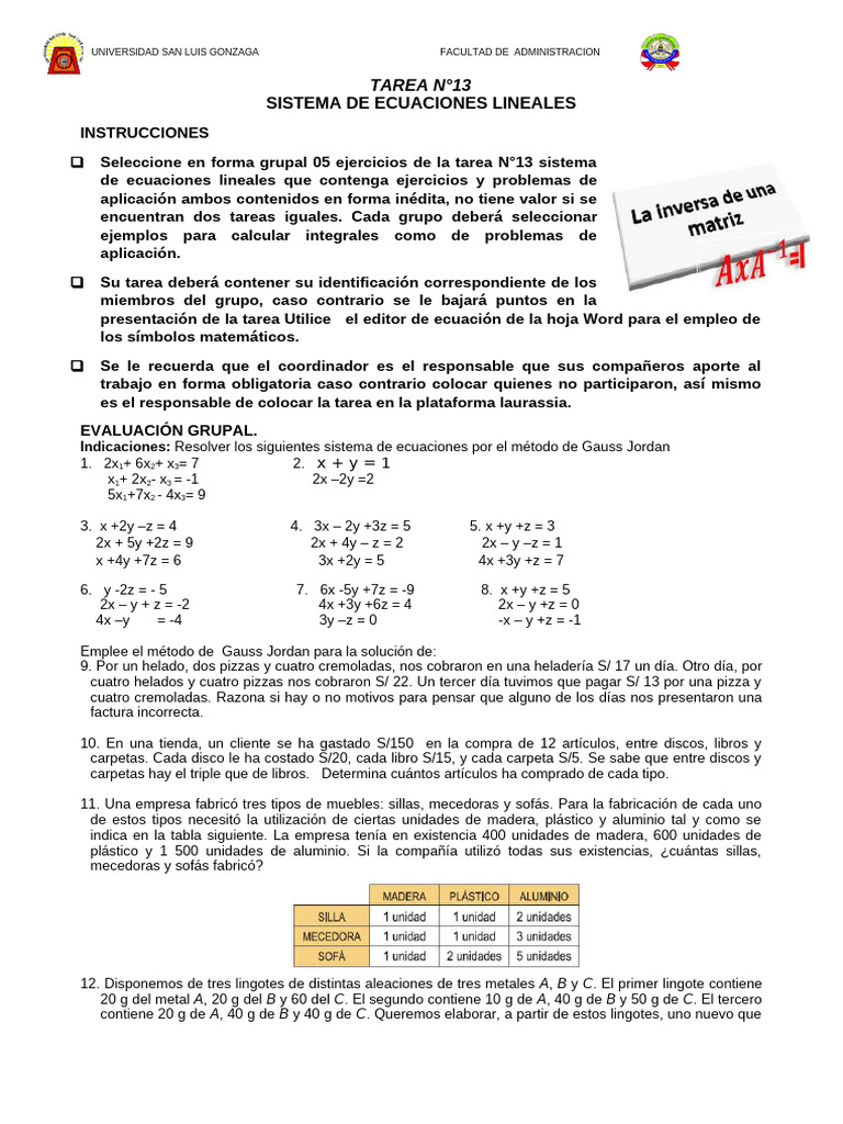 Tarea N13. Analisis Matematico | PDF | Ecuaciones
