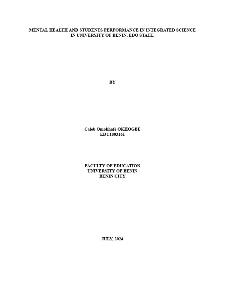 Final Project Draft | PDF | Mental Health | Psychotherapy