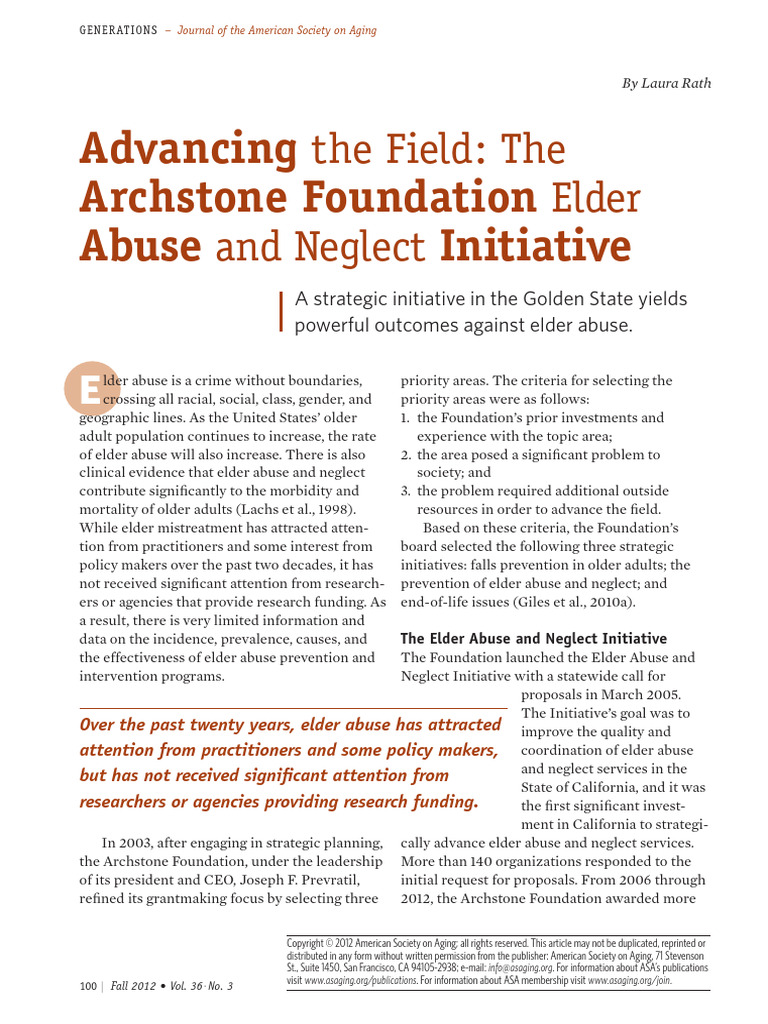 Advancing The Field The Archs | PDF
