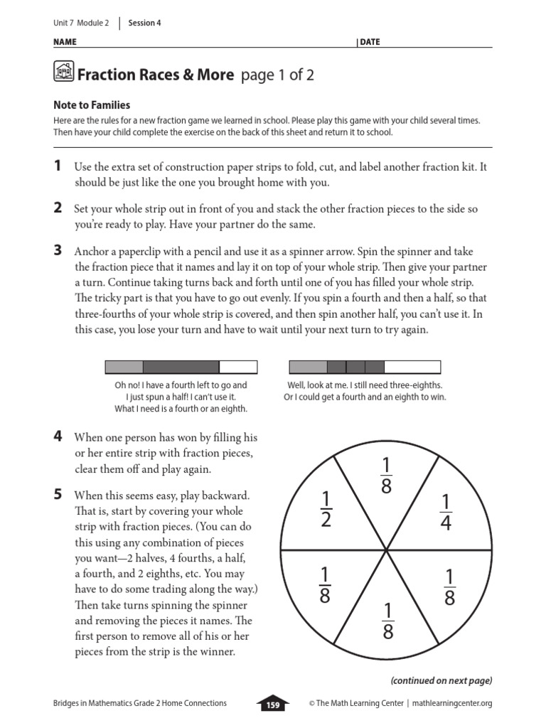 Fraction Races & More | PDF