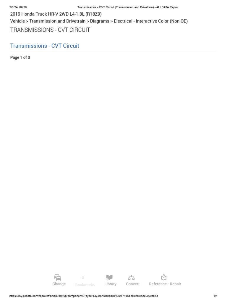 Transmissions - CVT Circuit (Transmission and Drivetrain) - ALLDATA ...