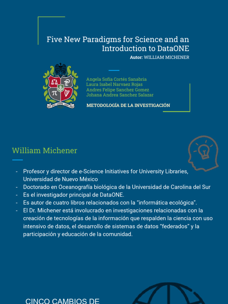 Five New Paradigms For Science and An Introduction To DataONE | PDF ...