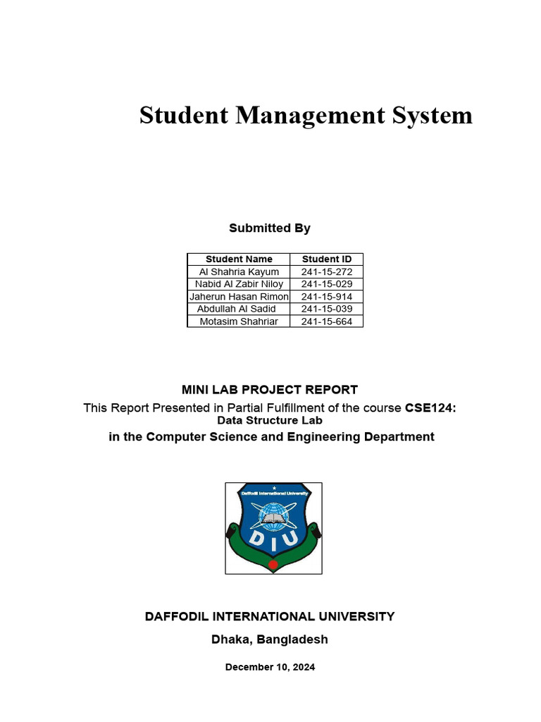 student management | PDF | Usability | Computer Programming
