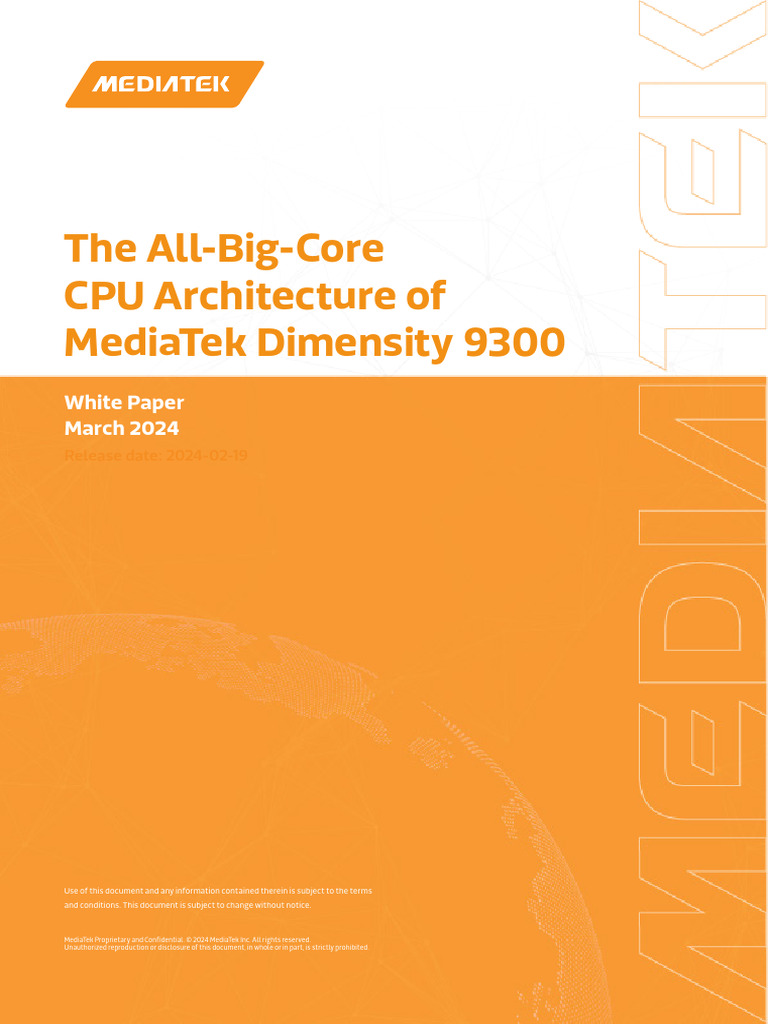Dimensity 9300 All Big Cores - Whitepaper - ENG - Final | PDF | Central ...