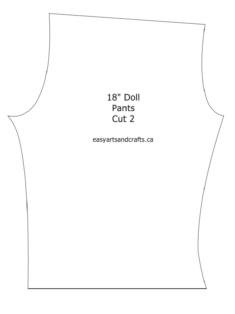 Free Sewing Pattern Doll Pants | PDF