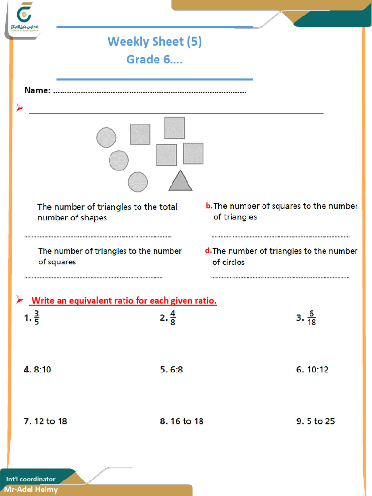 Weekly Sheet5 Grade 6second | PDF