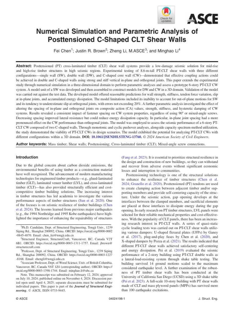 Chen Et Al. - Numerical Simulation and Parametric Analysis of Po - Compressed | PDF | Lumber