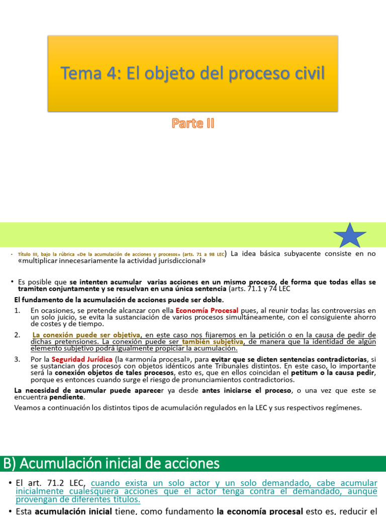 Tema 4 Parte II | PDF | Demanda judicial | Ley procesal