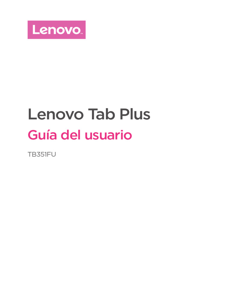 Guía de usuario Lenovo Tab Plus TB351FU | PDF | Archivo de computadora ...
