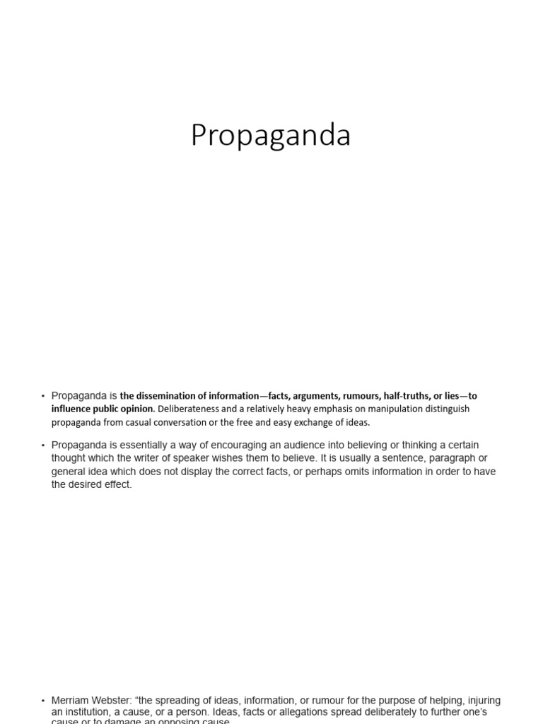 Propaganda | PDF