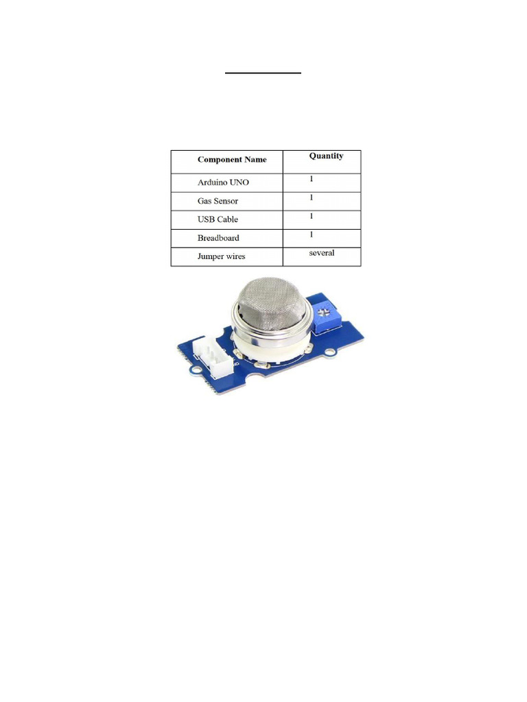 Arduino Gas Sensor Guide | PDF