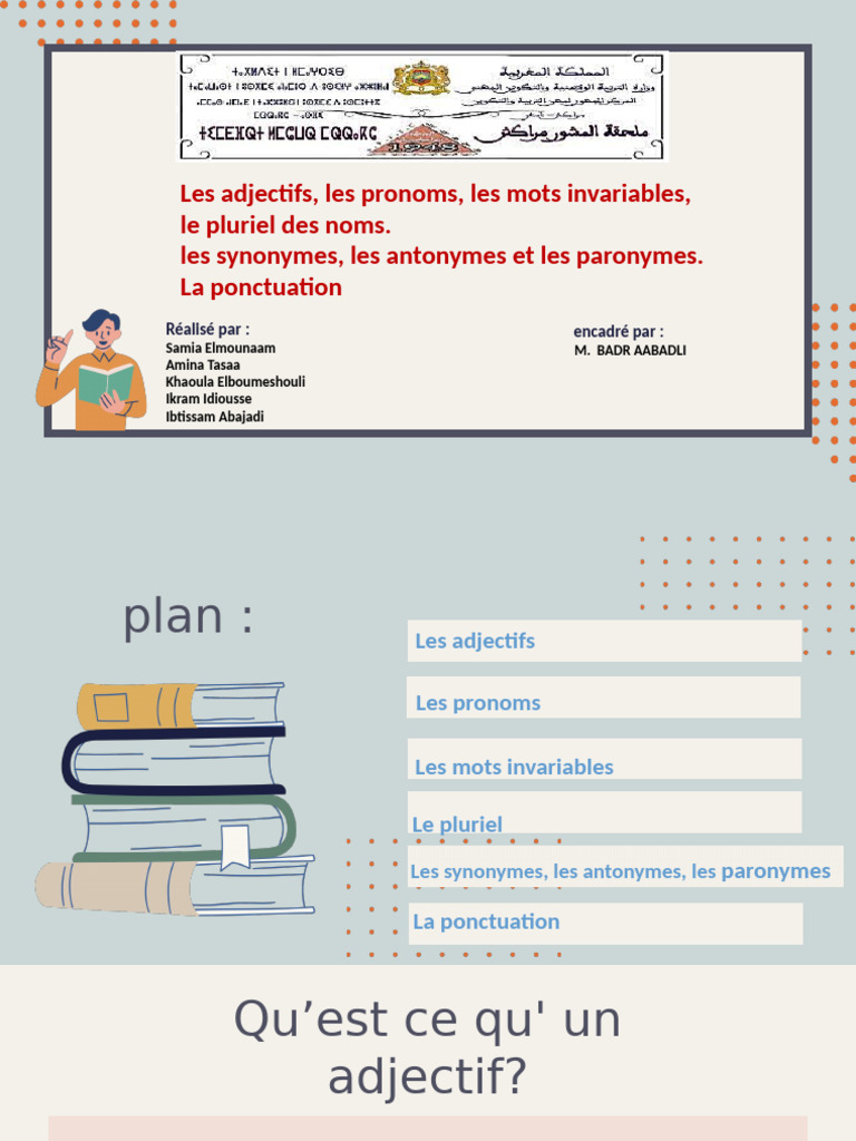 Les Adjectifs.. | PDF | Phrase | Clause