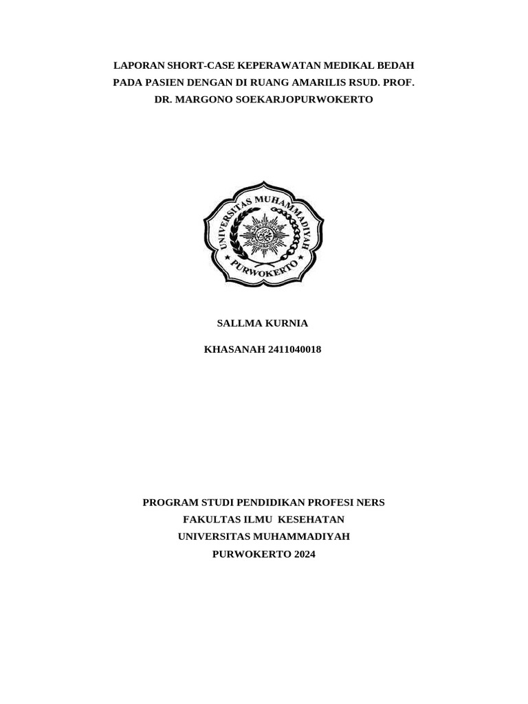 Laporan Short Case - Sallma Kurnia KH (Autorecovered) | PDF