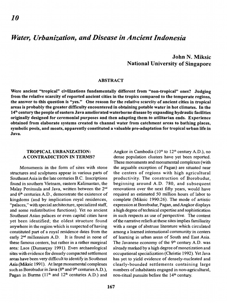 10 Water Urbanization, and Disease in Ancient Indonesia: John N. Miksic ...