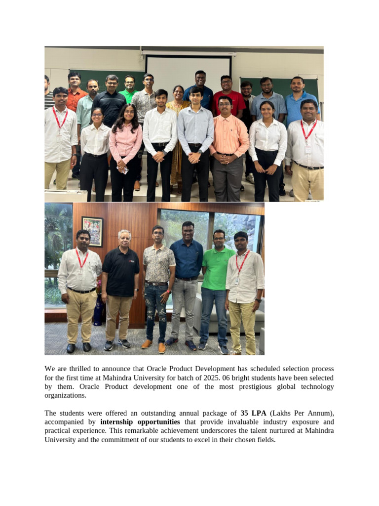 Oracle Product Seleciton For 2025 Batch | PDF