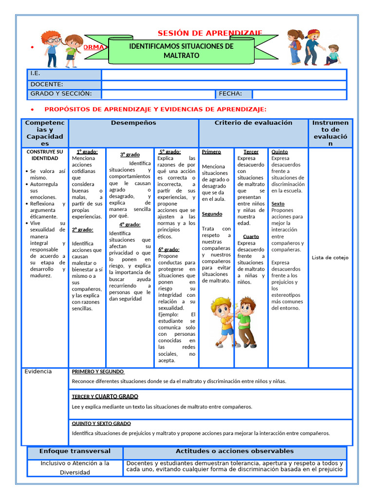Identidad y Prevención del Maltrato Escolar | PDF | Abuso infantil ...