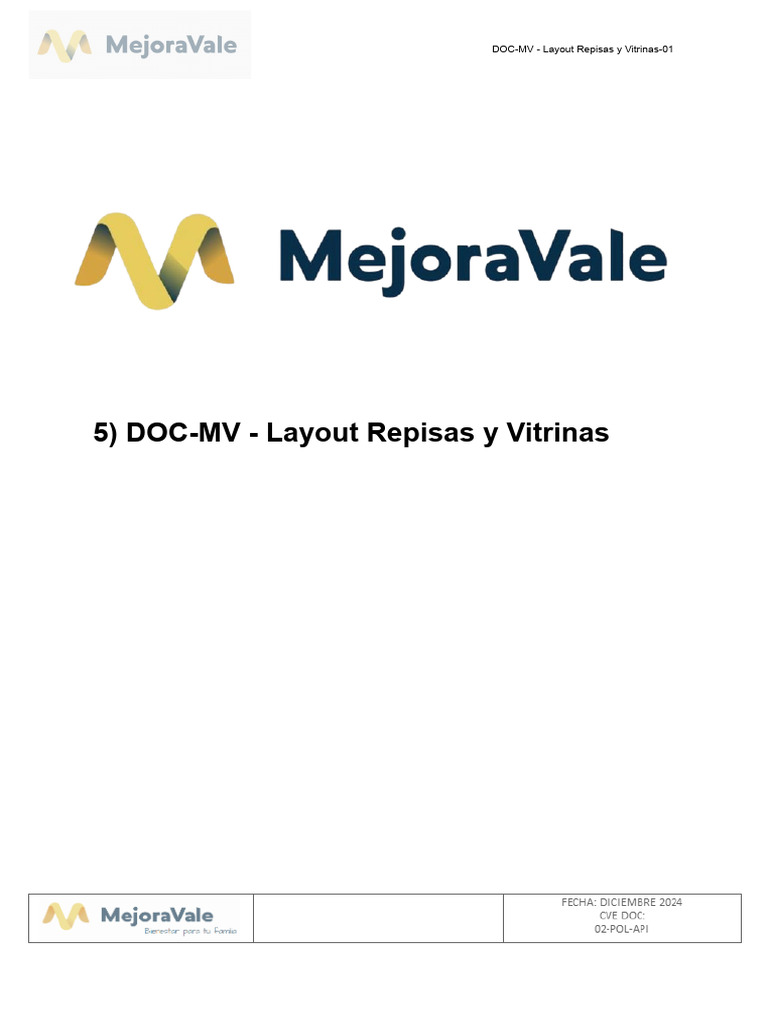 5) DOC-MV - Layout Repisas y Vitrinas | PDF
