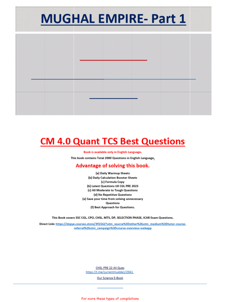 MUGHAL EMPIRE Part 1 | PDF