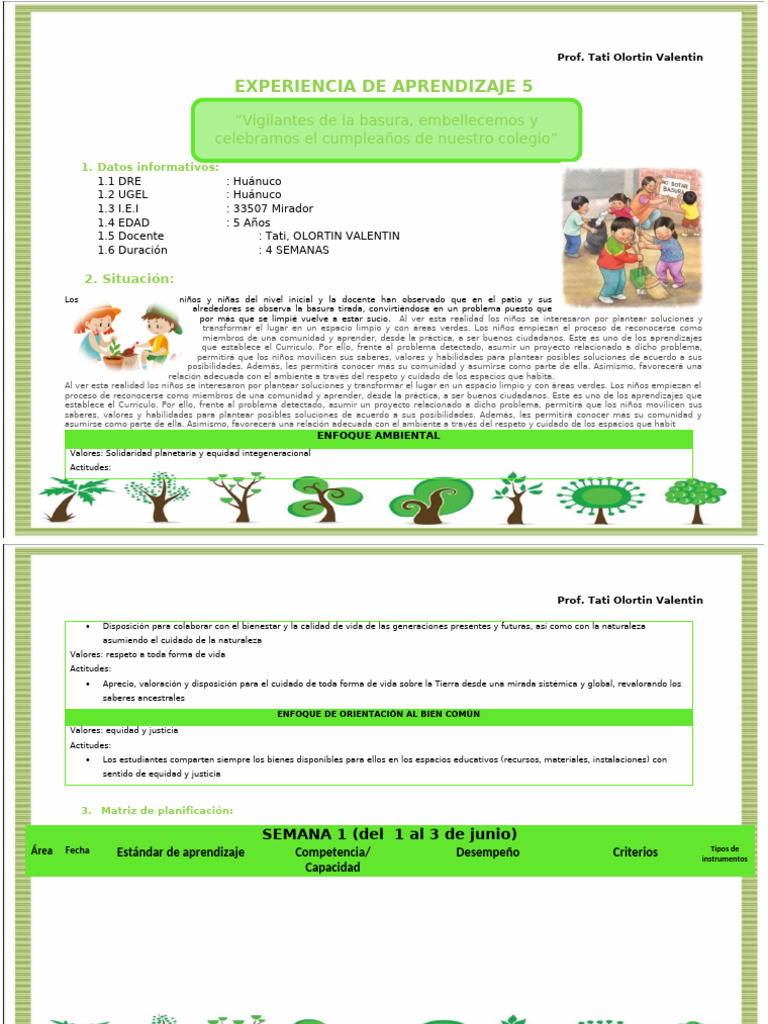 Experiencia de Aprendizaje 5 | PDF | Comunicación | Aprendizaje