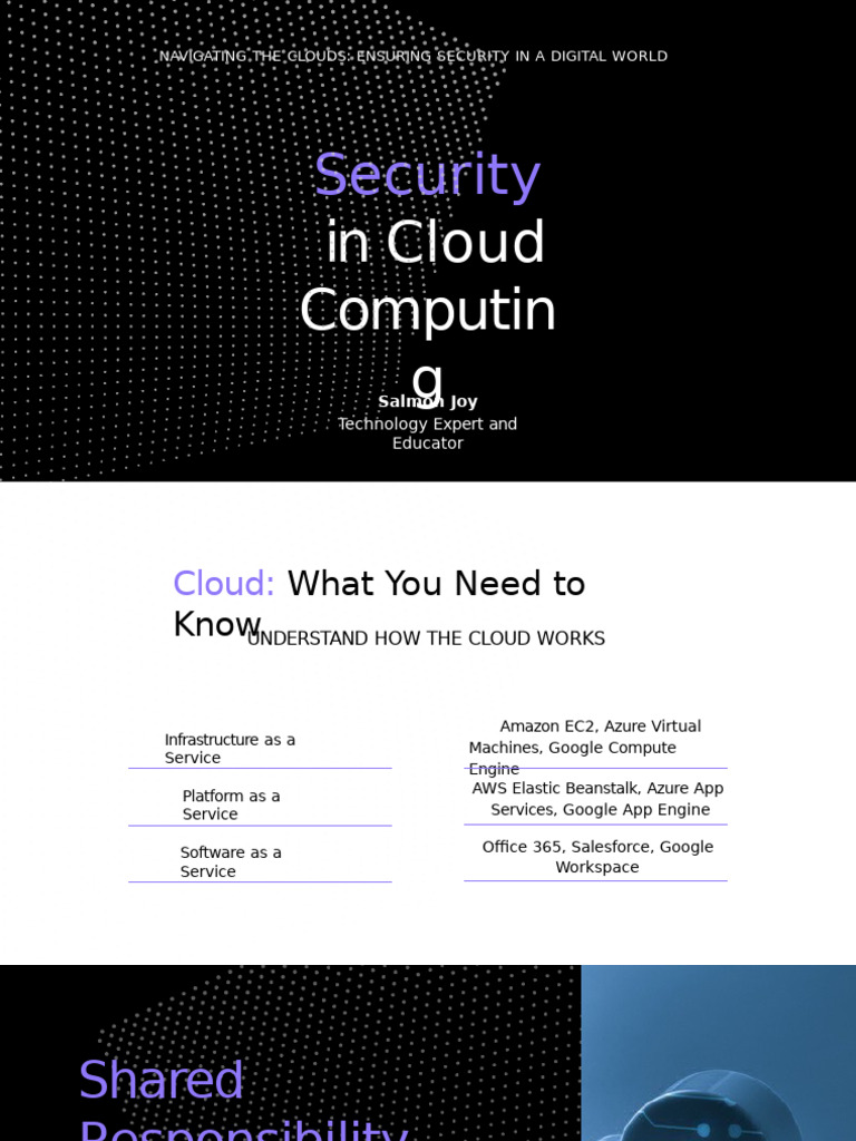 Security in Cloud Computing (Salmon Joy) | PDF | Cloud Computing | Security
