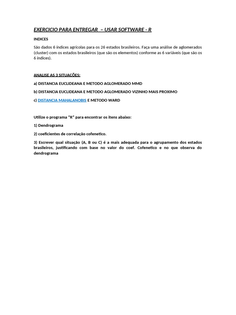 Enunciado Exercicios Entregrar | PDF