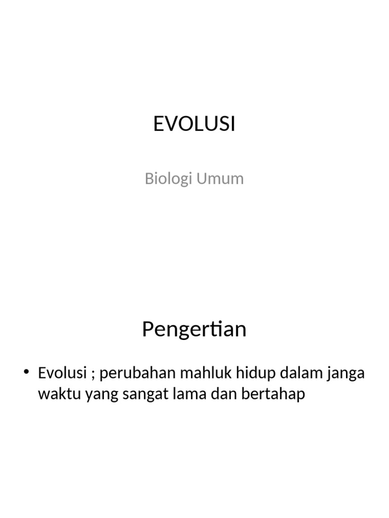 EVOLUSI | PDF