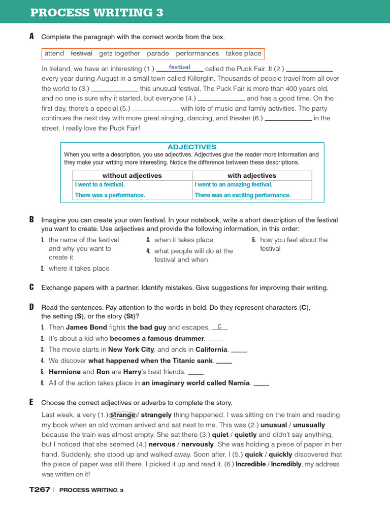 Process Writing 3 1 | PDF | Adverb