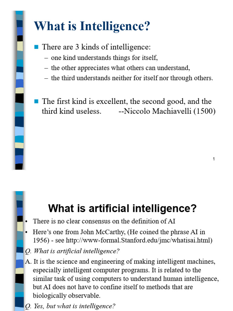 AU Chapter 1 Introduction To AI | PDF | Artificial Intelligence ...