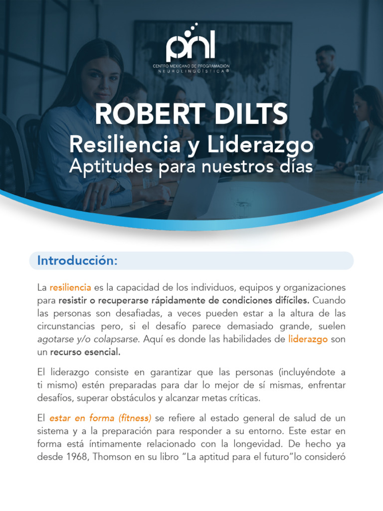 Robert Dilts 2025 | PDF | Resiliencia psicológica