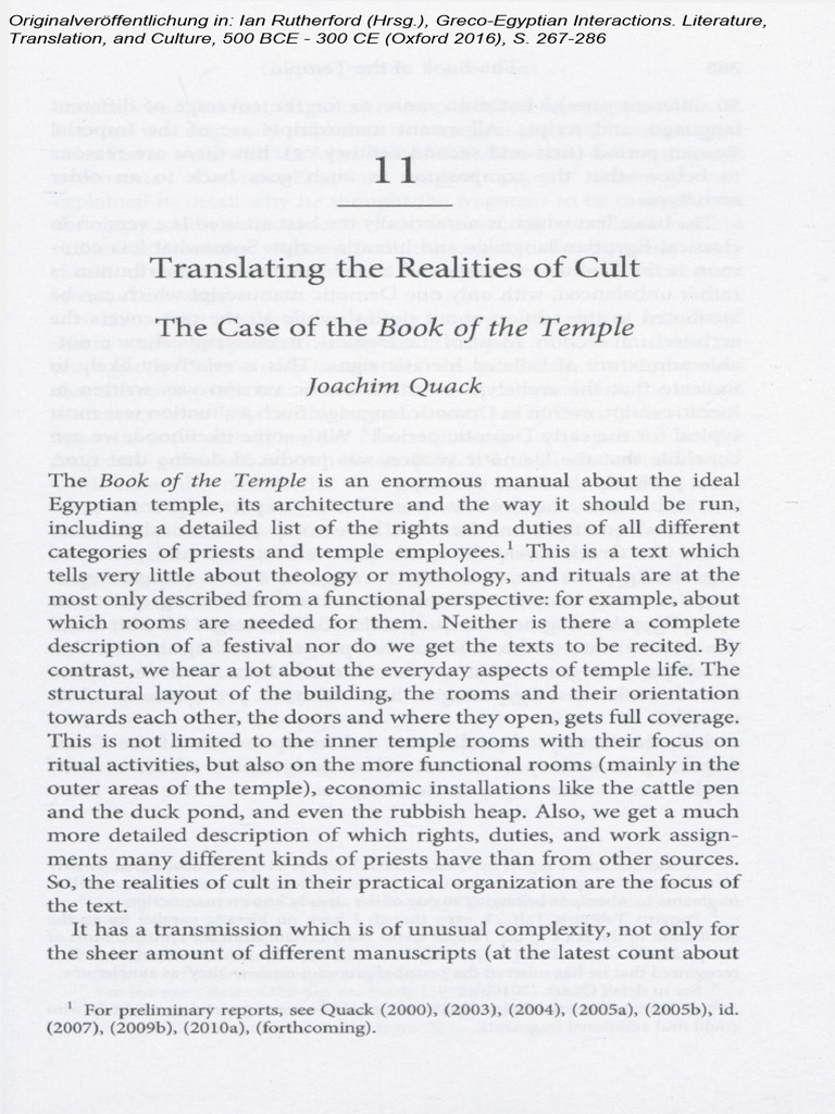 Realities of Cult in Egyptian Temples | PDF | Papyrus | Ancient Egypt