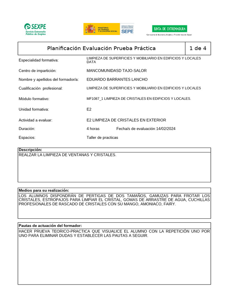 Evaluación Prueba Práctica Mod 3 E21087 | PDF