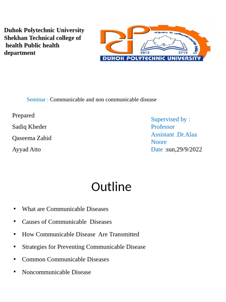 Communicable vs Noncommunicable Diseases | PDF | Infection ...