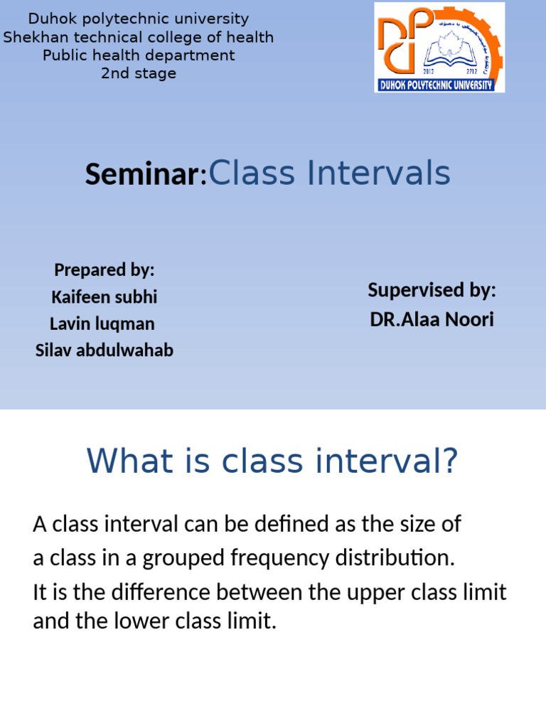 7. Class Intervals | PDF | Applied Mathematics | Mathematics