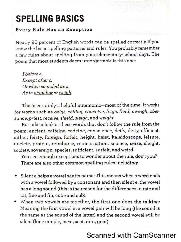 English Spelling Basics | PDF