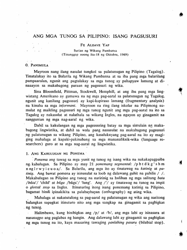 08 - Ang Mga Tunog Sa Pilipino - Isang Pagsusuri | PDF