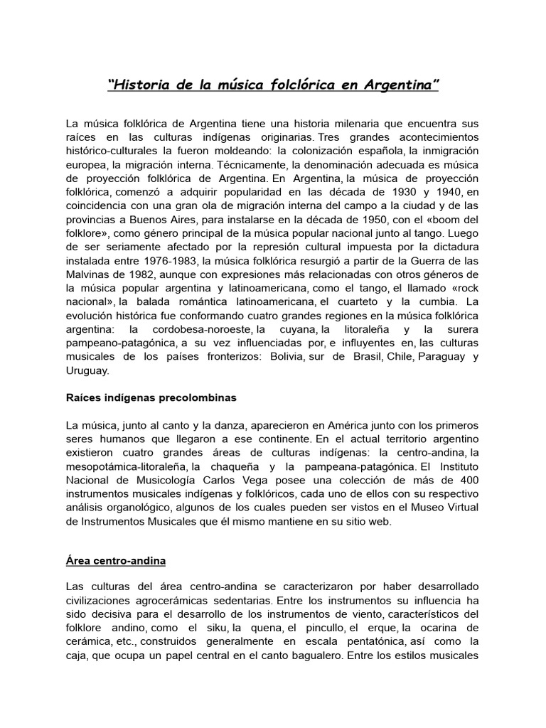 Musica Argentina 4to | PDF | Musica Tango | Las artes escénicas