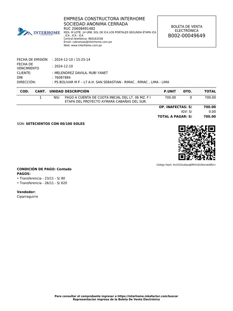 Melendrez Davila, Rubi Yanet F-06 I Etapa | PDF